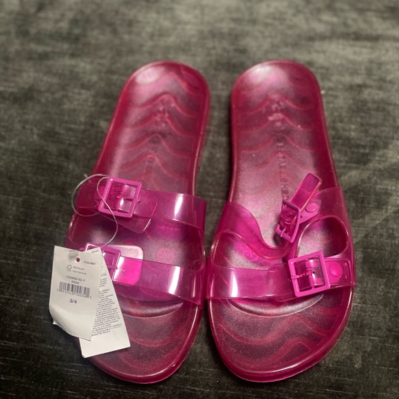 GAP | Shoes | Nwt Neon Pink Gap Slides Jelly Sandals Girl Size 34 ...